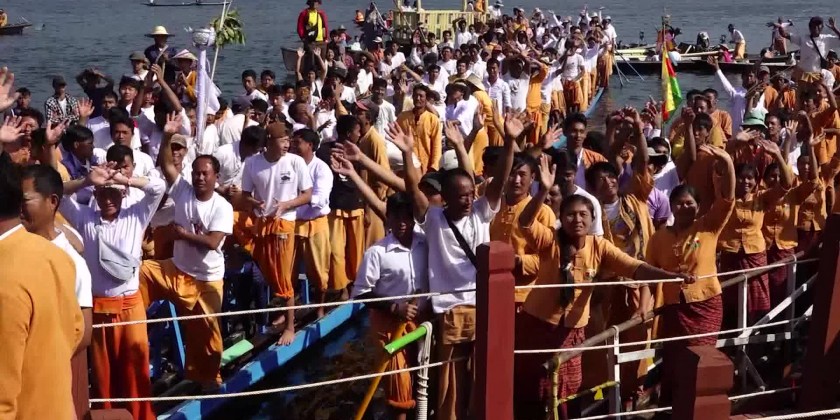 Inn Thar Traditional Boat Race: SAC members watched and awarded prizes | Myanmar International TV